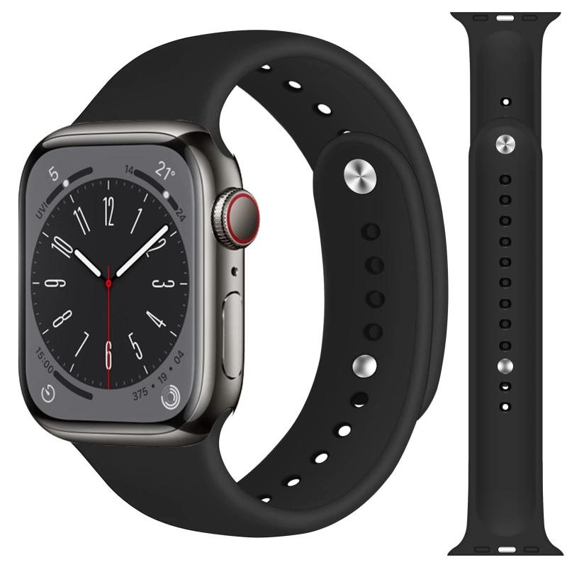 コンパチブルAppleウォッチバンド用38mm40mm41mm 42mm 44mm 45mm ソフトシリコンストラップ コンパチブルiWatchシリーズの場合765 4 SE 3 2 1ブレスレット女性男性リストバンド