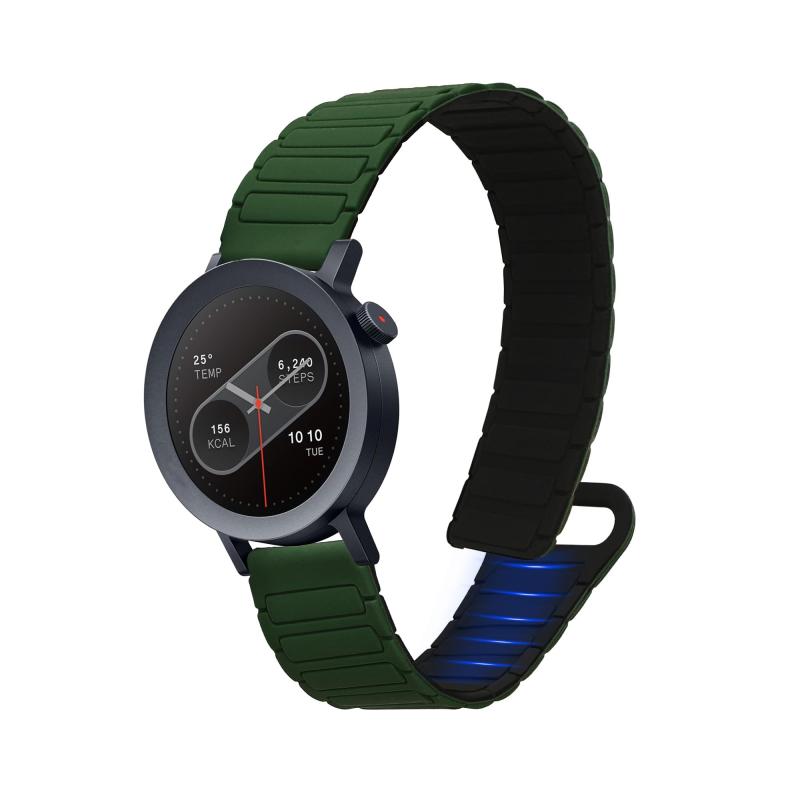 kwmobile 交換バンド CMF Watch Pro 2 / Watch Pro 1対応 ベルト - シリコンバンド マグネット ソフト 耐久性 深緑色ぴったり: CMF Watch Pro 2 / Watch Pro 1対応リフレッシ...