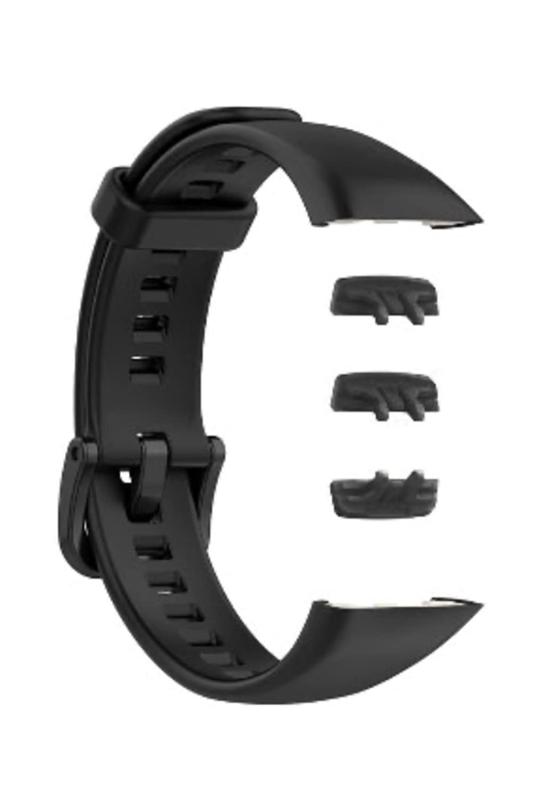 [wumio] Huawei Band 6 互換 交換バンド 黒 Honor Band 6 シリコン ベルト パーツ付き ファーウェイ 交換 替え シンプル ストラップ 軽量 耐水 簡単 付け外し 予備 消耗サイズ：手首周り 14 - 22...