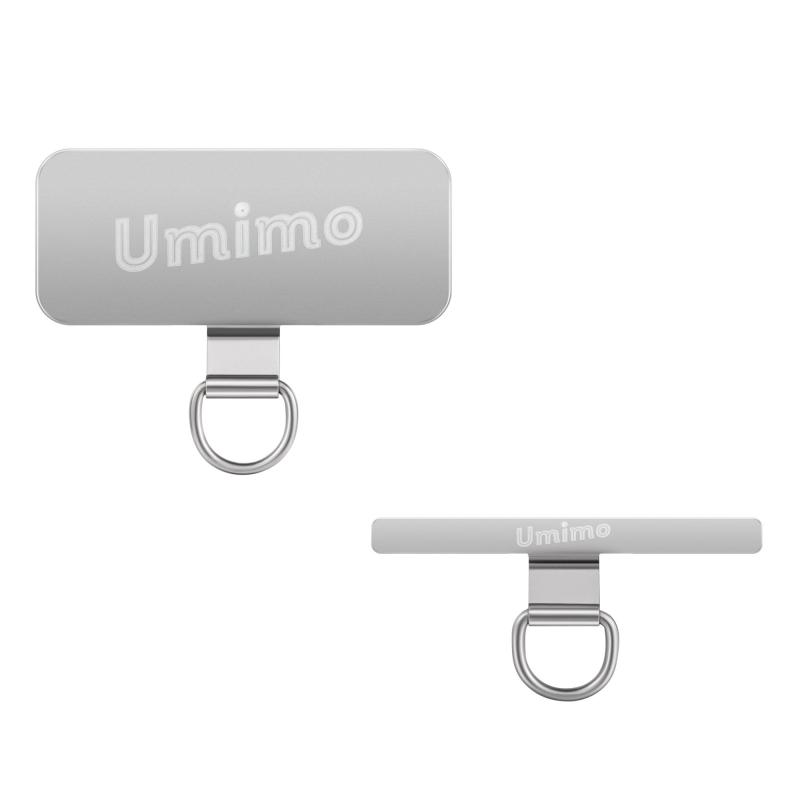 UMIMO スマホ ストラップホルダー 2枚セット 【極薄0.2mm・ステンレス製・浮きにくい設計】金属製タグパッチ 耐荷重10kg 落下防止 全機種対応 充電干渉なし- 極薄0.2mmのデザインでケースの浮きを防止 - ステンレス製で耐久...