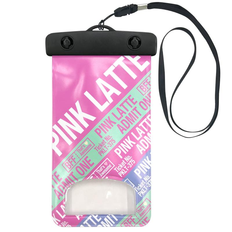 PINK-latte 防水ポーチ ADMIT ONE/ピンク