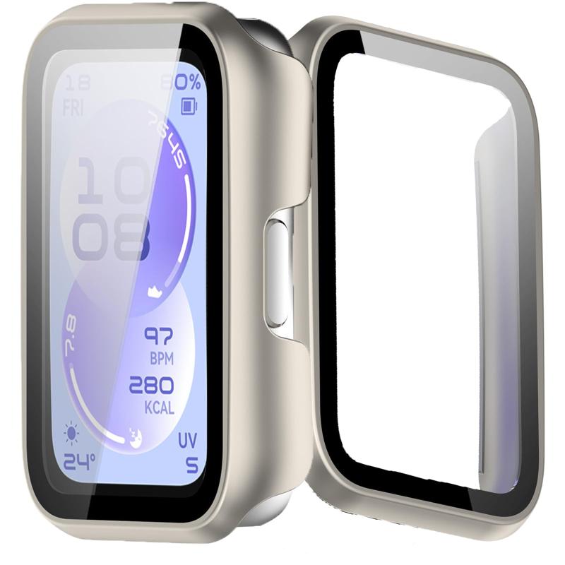 UIUIKA For HUAWEI Band 11専用カバー HUAWEI（ファーウェイ）Band 11 保護ケース セット 強化ガラスフィルム+超耐衝撃PCフレーム 落下・衝撃・スクラッチ防止 反射低減 指紋防止 軽量スリム設計【対応機種...