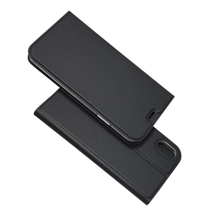 iCoverCase ケース 適用 アイフォンXS スマホケース アイホンX 用 手帳型 アイフォン10 アイホン10S case 用 マグネット カバー 薄い黒 ライトブラック【色合い】：本品のカラーは濃いブラックではありません、明るい風...