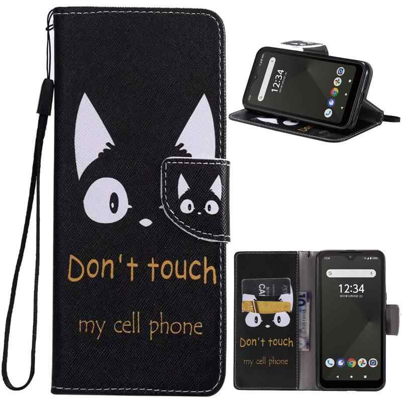 FOR arrows We F-51B / FCG01 ケース スマホケース 手帳型 ケース FOR arrows We F-51B カバー 猫 ストラップホール付きスタンド機能付き スマホカバー 財布型 マグネット付き シンプル カード収...
