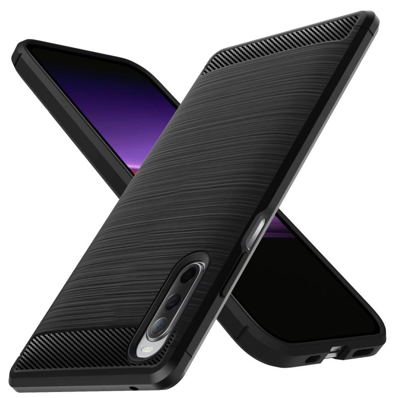 Xperia 10 II ケース SO-41A SOV43カバー 耐衝撃シリコン TPU 薄型 スリム 指紋防止 tpu Sony カバー 柔軟 衝撃吸収 米軍MIL規格取得 保護カバー 落下防止 耐久 専用カバー 黒0107-Xp10 I...