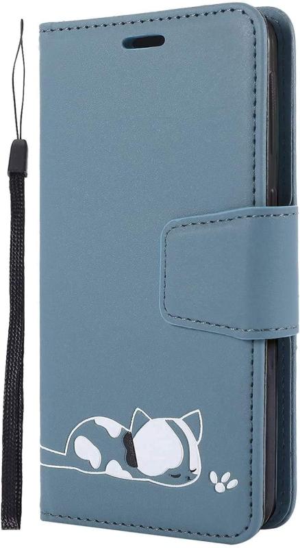 for AQUOS sense6 ケース 手帳型 財布型 カバー カード収納 スタンド機能 レザー ケース 手帳 かわいい 猫 全面保護カバー (ブルー)【対応機種】AQUOS sense6 をしっかり保護だけでなく、財布機能も備えています...