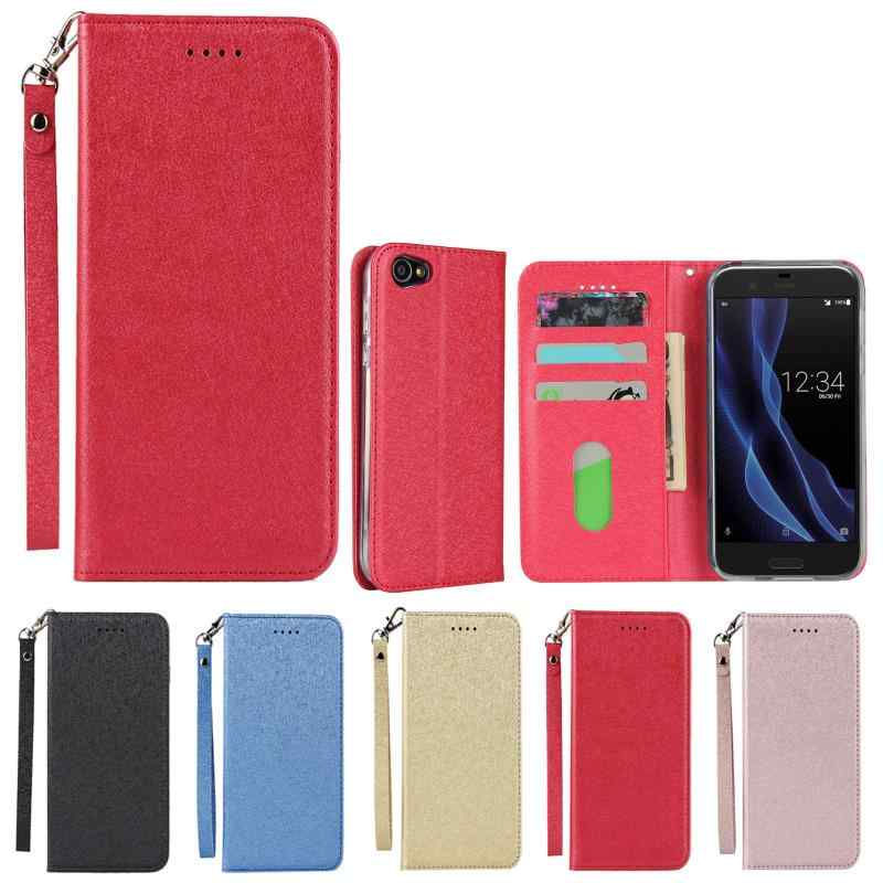 Eastwave for AQUOS R SH-03J SHV39 605SH ケース for Sharp R SH03J SHV39 手帳型 case ストラップ付き PU皮革 明るい色 内蔵マグネット 携帯カバー カードポケット スタン...