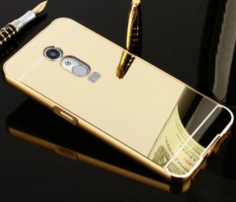 ZTE A910 Mirror ケース, Shiny Awesome Make-up Mirror Plated Aluminum Metal Frame Bumper Slim カバー, TAITOU Cool 2 in 1 Ultral...