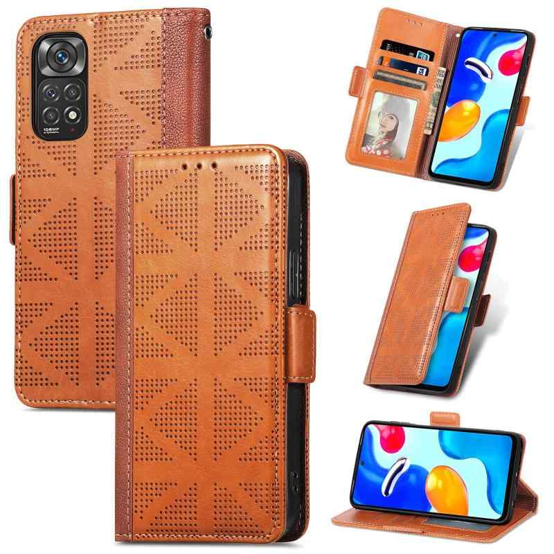 スマホケース財布型 Redmi Note 11 / Redmi Note 11S 対応 スマホカバー 滑り止め設計 おしゃれ 手触りがよい 柔らかい 携帯電話ケース ポケット付き 携帯保護 ブラウン