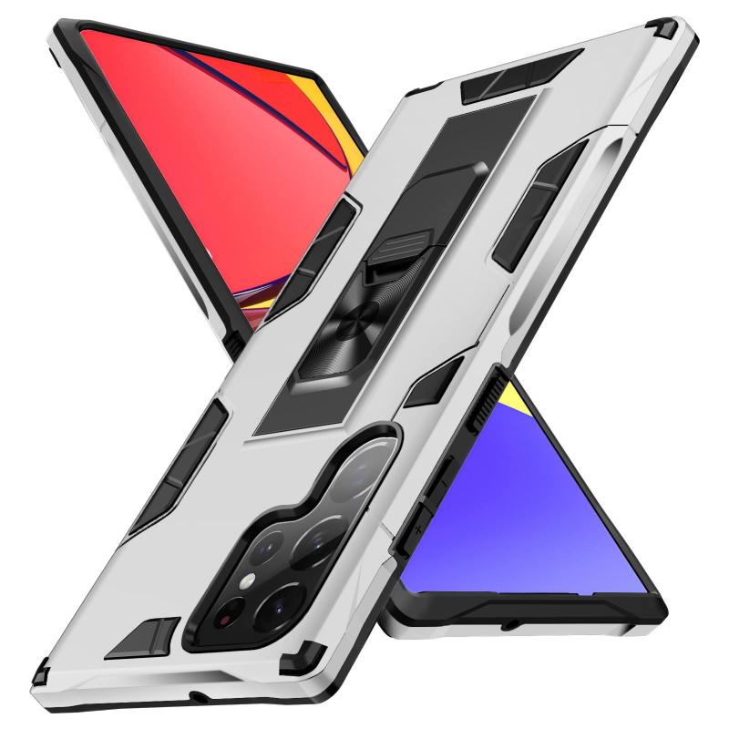 WACJOSD 対応 Galaxy S22 Ultra 用の ケース リング 耐衝撃 SC-52C カバー SCG14 ガバー 衝撃吸収 米軍MIL規格取得 レンズ保護 TPU+PC リングつき 指紋防止 車載ホルダー対応 スタンド機能 防...