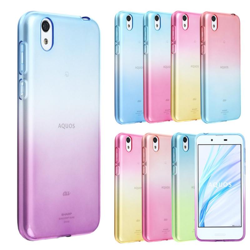 AQUOS sense2 TPU ケース ソフトケース カバー クリアケース グラデーション アクオス センス 2 スマホケース 薄型 保護 耐衝撃 docomo au SH 01L SHV43 国内正規メーカー 【su.su.mu】 S3...