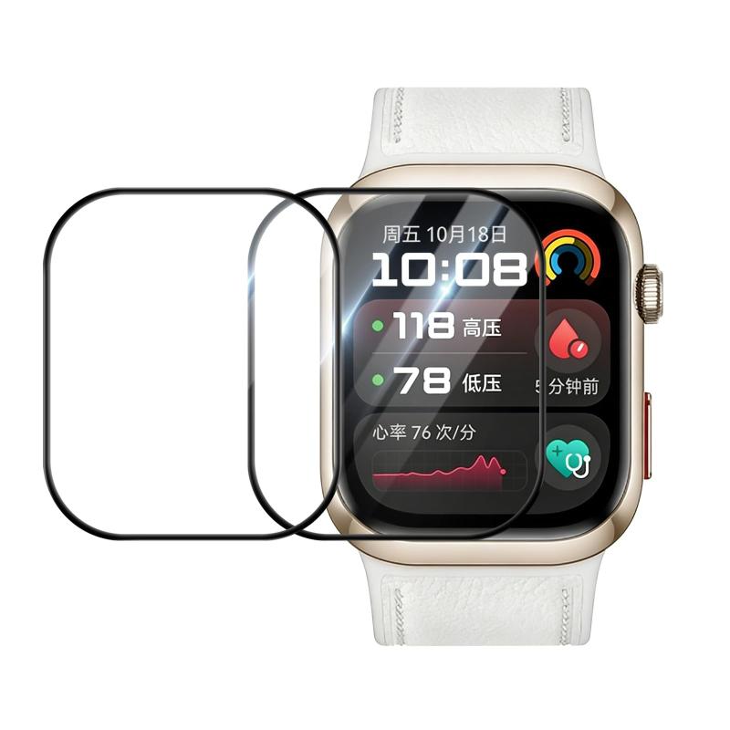 EasEasy【2枚セット】 HUAWEI WATCH D2 フィルム 曲面対応 全面保護 耐衝撃 傷防止 高透過率 高感度 HUAWEI WATCH D2液晶画面保護フィルム 防塵 薄型 貼り付け簡単 指紋防止【対応機種】HUAWEI W...