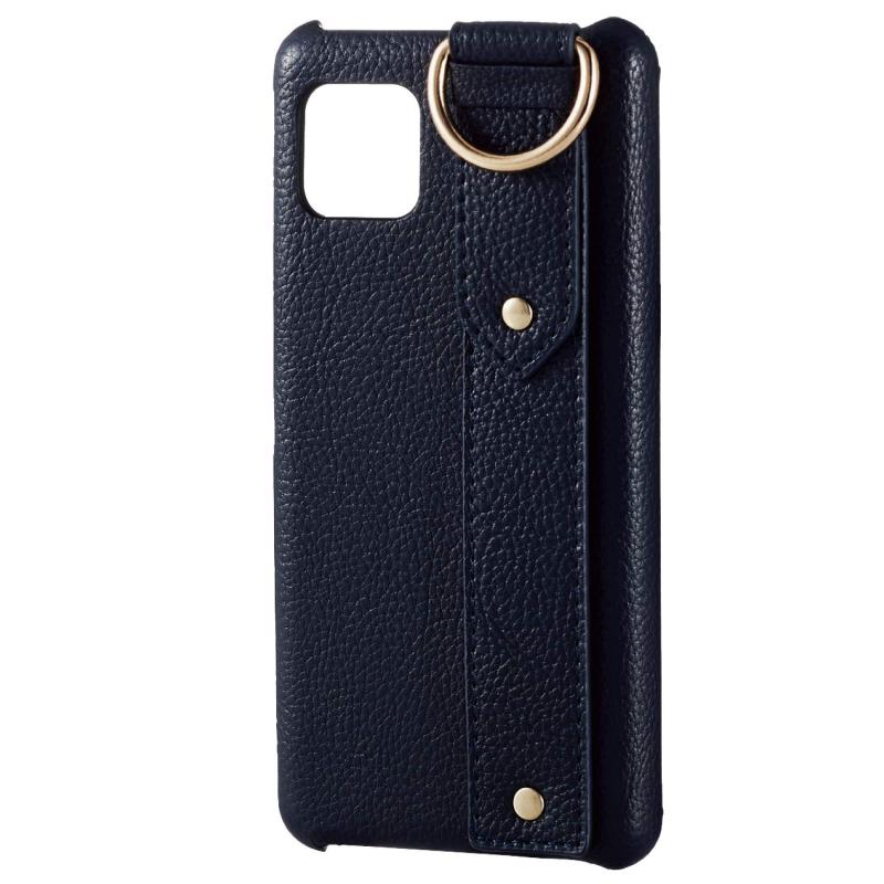 エレコム AQUOS sense4/AQUOS sense5G/AQUOS sense4 lite/AQUOS sense4 basic ケース ソフトレザー オープン イタリアン(Coronet) ロイヤルネイビー PM-S205PLOI...