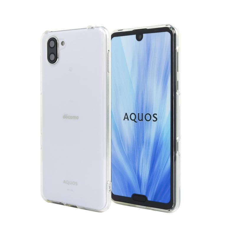 Provare AQUOS R3 スマホケース SH-04L SHV44 808SH 互換対応ケース 透明 シリコン 耐衝撃 軽量 カバー【対応機種】AQUOS R3 SH-04L SHV44 808SH ストラップホール付き【カラー/ 素...