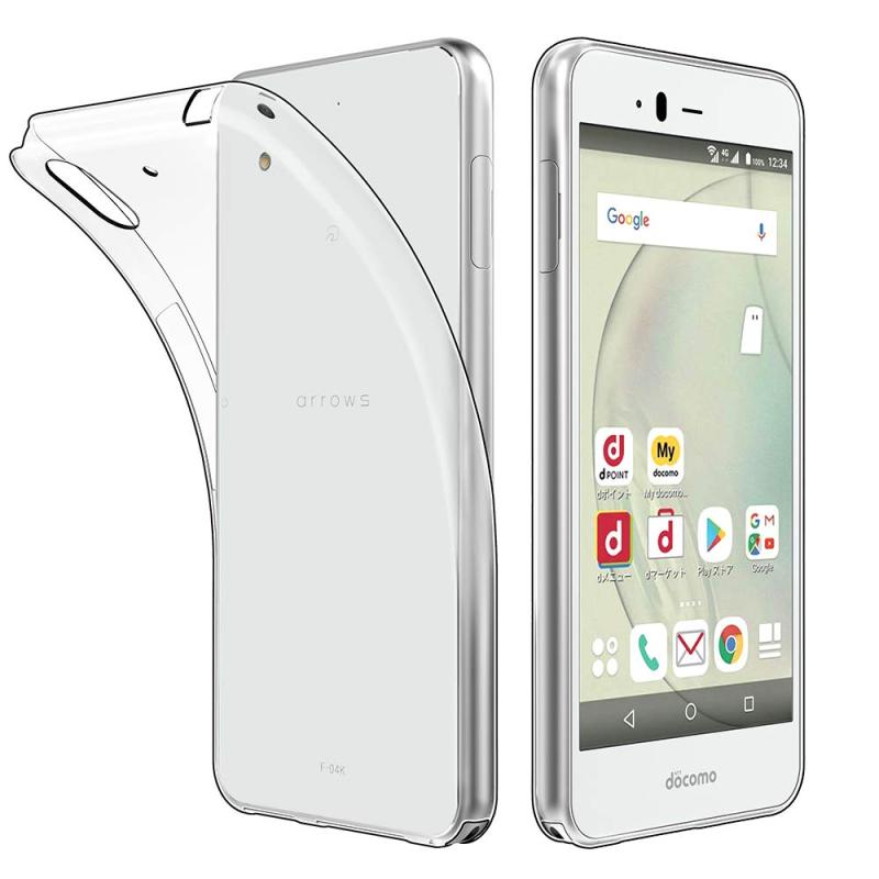 Anjoo Arrows Be F-04K 対応 ケース, アローズ ビー F-04K 対応 クリア シリコン ソフト ケース 透明 TPU 超薄型 軽量 落下防止 衝撃吸収 擦り傷防止 スマホケース【対応機種】arrows Be F-04...