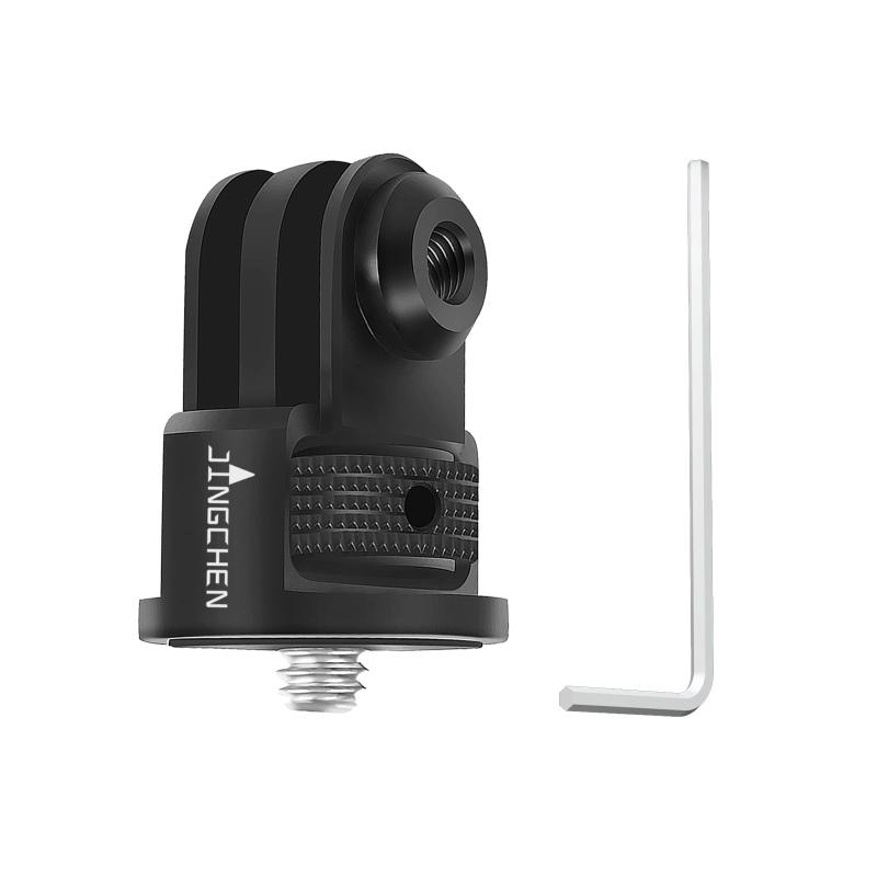 JINGCHEN アルミ製 三脚マウント gopro 1/4変換アダプター 1/4 ネジ GoPro Hero13/12/11/10/9/8/7/6/5 insta360 x5/x4/x3/x2/X/RS/Rなどのアクションカメラ アクセサ...