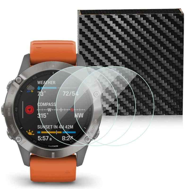 AWINNER Garmin Fenix 6 ガラス用 3枚パック スクリーンプロテクター 強化ガラス Fenix 6/6 Pro / 6 Sapphire / 6 Pro Solar 用 (Fenix 6S/6Xには非対応)【対応機種】G...