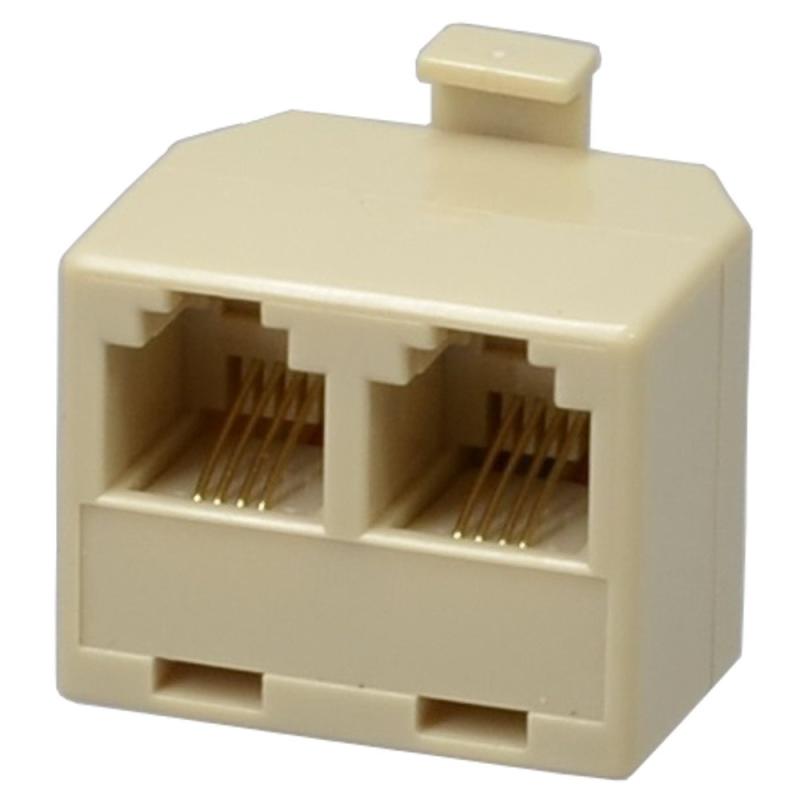 アクロス モジュラーケーブル モジュラー変換アダプタ RJ11オス-RJメス×2分配 AEA530AEA530RJ11オス-RJメス×2(分配)