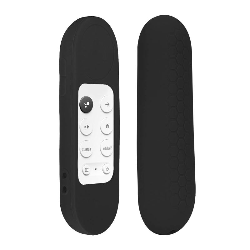 Geekria Chromecast カバー グーグル/Gooogle TV HD 2022 リモコン対応 - 軽量 滑り止め 耐衝撃 シリコンカバー Gooogle TV 4K 2020 リモコン用 ストラップ付き (ブラック)互換性: ...