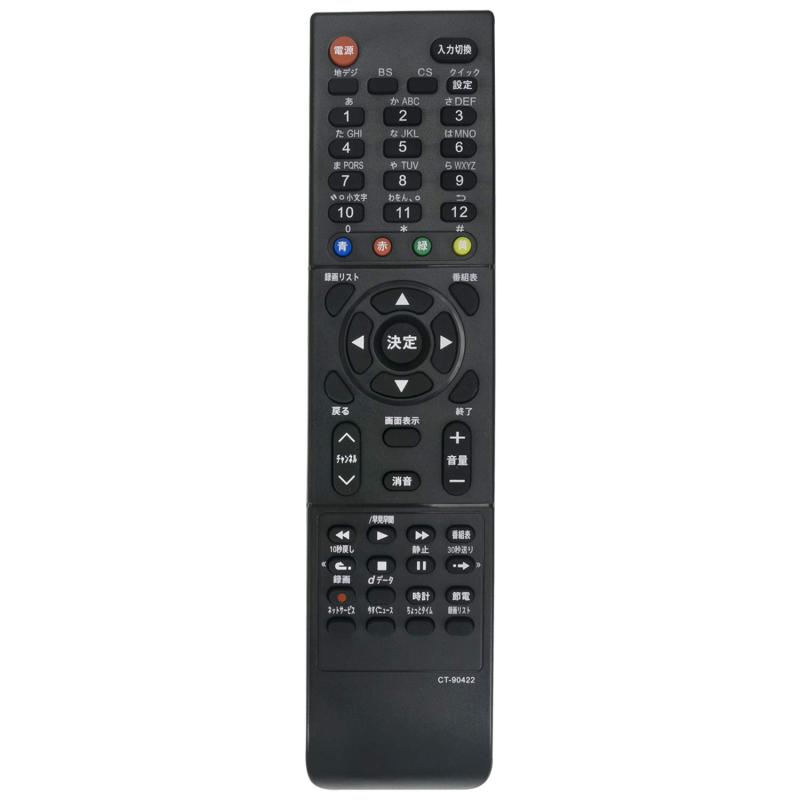 PerFascin CT-90422 CT-90422E CT-90421 リプレイスリモコン Fit For 東芝（TOSHIBA) 液晶テレビ 50G5 40G5 39S7 32S7 29S7 23S7 40G5D 40S5 32S5 ...