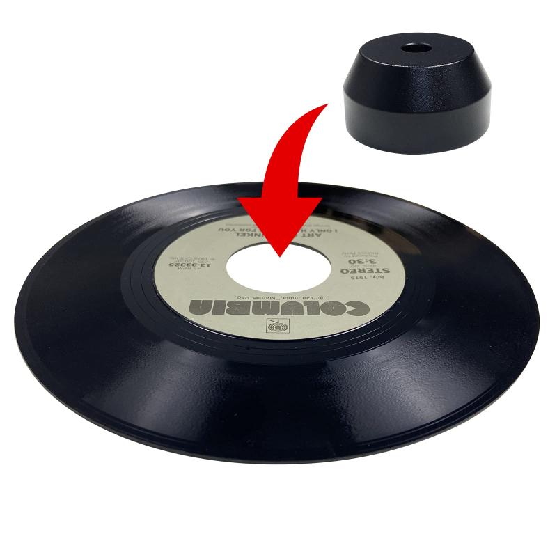レコードアダプター EPアダプター 7インチ レコード用アクセサリー EP盤 45回転パッケージ内容:1枚45回転/分のレコードアダプター、サイズは7インチ、内孔径は7.5mmh、高さは約20mm。耐久性のある材質:45トランスアダプターは...