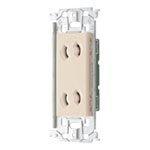 Panasonic アドバンスシリーズ 埋込抜け止めダブルコンセント 金属枠付 ベージュ WTL10623F●ベージュ<br>●金属枠付<br>●定格:15A-125V