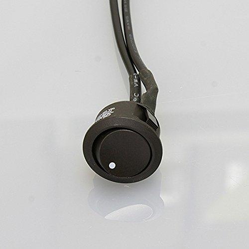 ノア 家具用スイッチ（什器用） 丸形 黒 コード長300mm PC付 ワンタッチ式 定格7A125V NS-86A黒