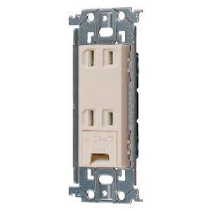 Panasonic アドバンスシリーズ 埋込アースターミナル付ダブルコンセント 金属枠付 ベージュ WTL1532F●ベージュ<br>●金属枠付<br>●定格:15A-125V