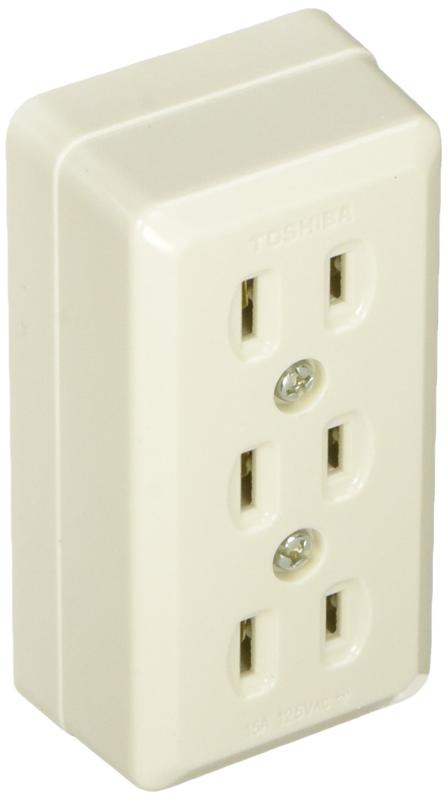 東芝ライテック 角形トリプルコンセント DC1133(W)15A-125V