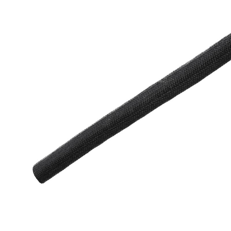 DMiotech 7 mmx3.0 M ガラス繊維スリーブ 絶縁 スモール ラインファブリックチューブ 電線保護用 樹脂付き ブラック熱保護シームレスグラスファイバーファブリックチューブは、小さな電線の絶縁、ヒーターホースのカバー、誘導コイ...