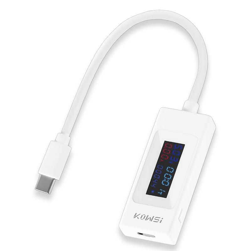 waves USB Type-C 電圧 電流チェッカー カラー画面付き 多機能 4-30V 0-6.5AUSB Type-C 電流・電圧チェッカー カラー画面付き 多機能 4-30V 0-6.5A高速充電識別機能を搭載しており、QC2.0、...