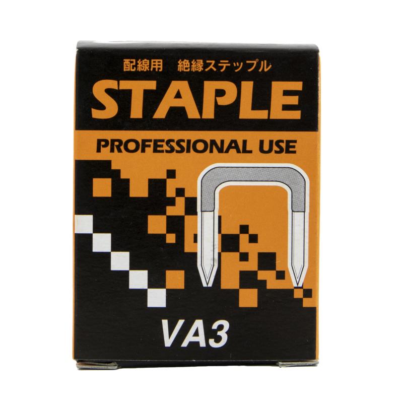 マクサー電機 ステップル (箱入) VA3 45個入 1箱内容：VA3ステップル入数：45個入 1箱使用用途：ケーブルの敷設などパッケージ形態：簡易包装使用上の注意：こちらの製品は一般家庭での使用を前提にしております。プロユースには向きません。