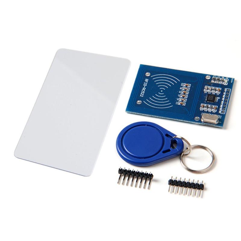 WINGONEER MFRC-522 RC522 RFID ICカード誘導モジュール、S50扶桑カードキーチェーン付き動作電流：13-26mA / DC 3.3Vアイドル電流：10〜13mA / DC 3.3Vスリープ電流：<80uA...