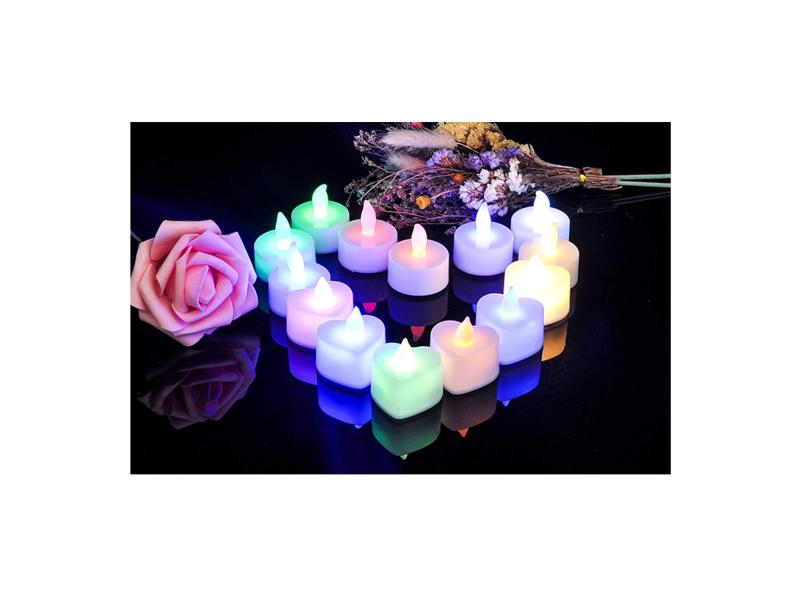 YINING キャンドル イルミネーション ライト LED 蝋燭 クリスマス/パーティー/結婚式/誕生日等の用品 7色点滅変換火を使わない電池式なので、火災の心配がなく、安心してお使いいただけます。セット内容：LEDキャンドル12個セット＋...