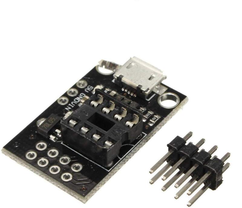 WINGONEER ATtiny13A / ATtiny25 / ATtiny45 / ATtiny85用 5Pcsプラガブル開発ボードプログラミングエディターマイクロUSB電源コネクタプラガブル開発ボードATtiny13A / ATtin...