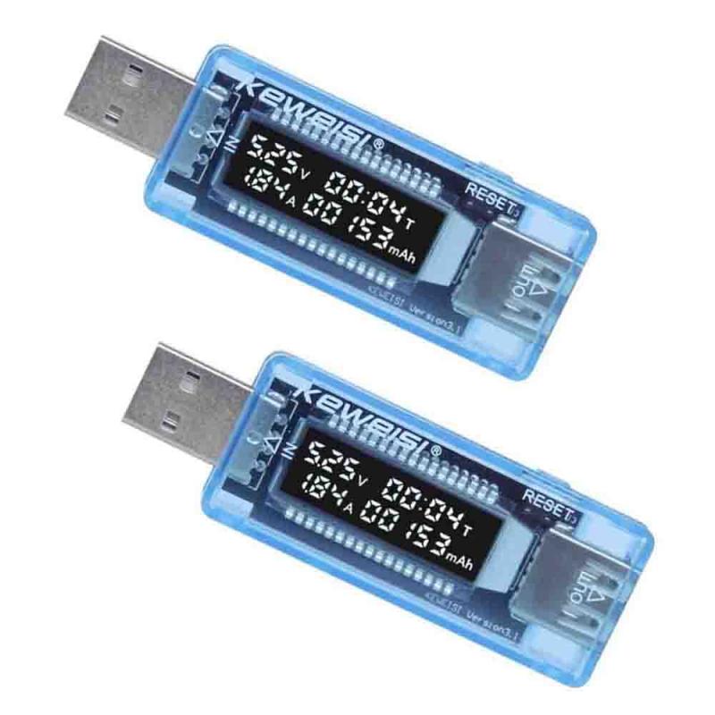 2pcs KWS-V20 Voltage Meters Current Voltage Capacity Tester USB Volt Charger Capacity2pcs KWS-V20 Voltage Meters Current...