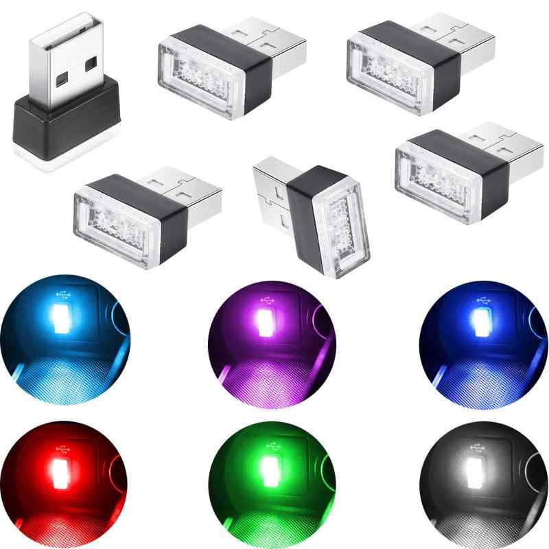 6個ミニUSBライト、USB 雰囲気ライト、車内USBナイトライト、 車内デコレーションライト、プラグイン5Vライト車、車、ラップトップ、USBソケット、常夜灯、追加のUSBプラグの装飾に適してい未使用のUSBポートが汚れたり、ミニサイズが...