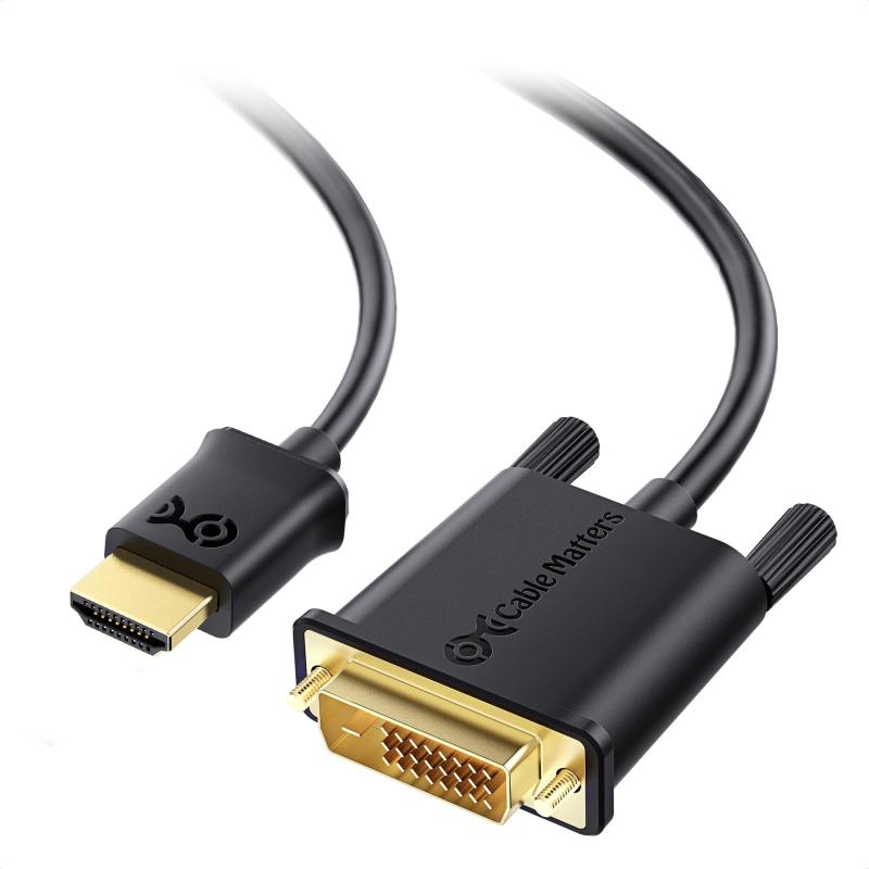 Cable Matters cl3-rated双方向HDMI to DVI - Dケーブル