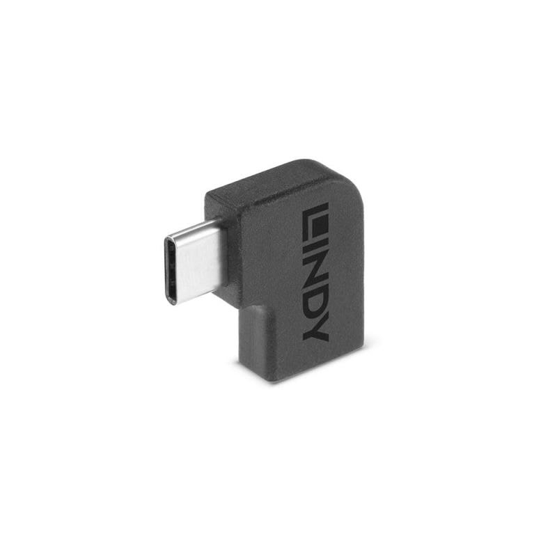 LINDY USB3.2 Gen2x2 Type-C オス/メス 90度変換アダプタ(型番:41894)Type-Cコネクタは上下がなく、向きを確認しなくても接続できますUSB Type-C用のスマホ及びタブレットに対応高速USB 3.2 ...