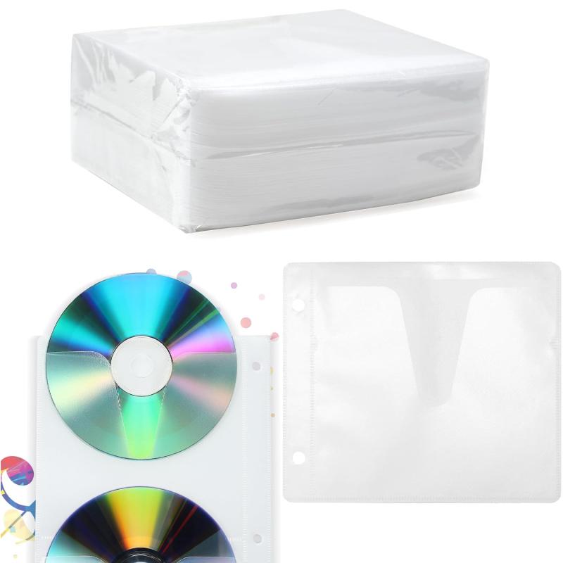 Hopeholic 不織布ケース ブルーレイ CD DVD 対応 100枚入 両面収納Hopeholic 不織布ケース ブルーレイ CD DVD 対応 100枚入 両面収納 ホワイト