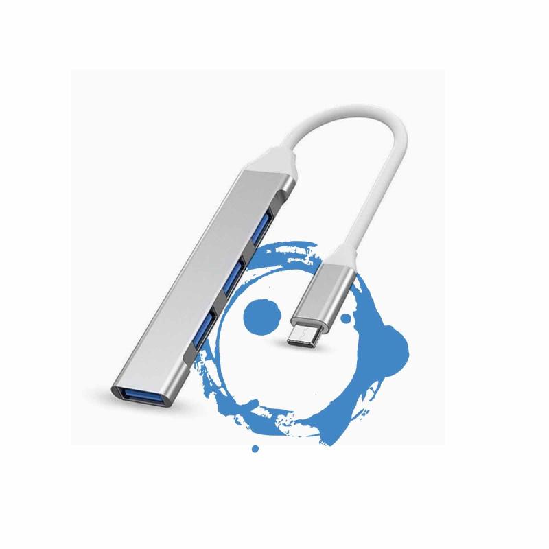 Type-C to USBハブ 4ポート 変換アダプタ USB3.0 データ転送 充電可能 M-acBook Pro/Air i-Pad Pro 対応【4ポート拡張】USB3.0(5Gbps)ポート1つとUSB2.0ポート3つの計4ポートを...