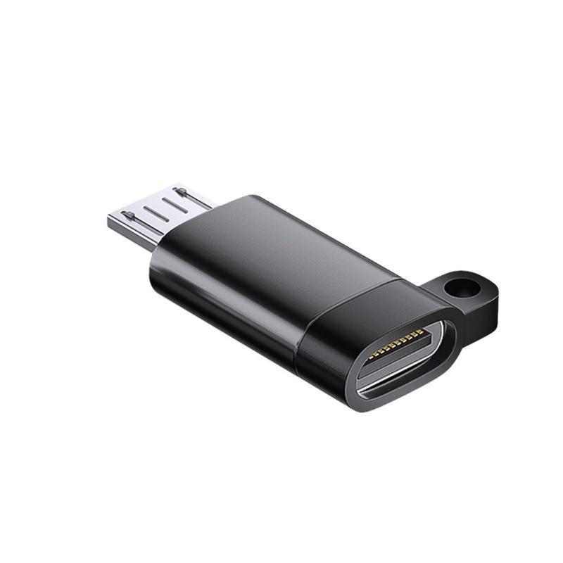 Akkerds Type-c to microアダプタ アルミニウム合金ハウジング microインタフェースデバイス (ブラック）【製品内容】Type-c雌転micro公転継手1個入。【高効率充電】最大10 Wの充電電力をサポートし、デバイ...