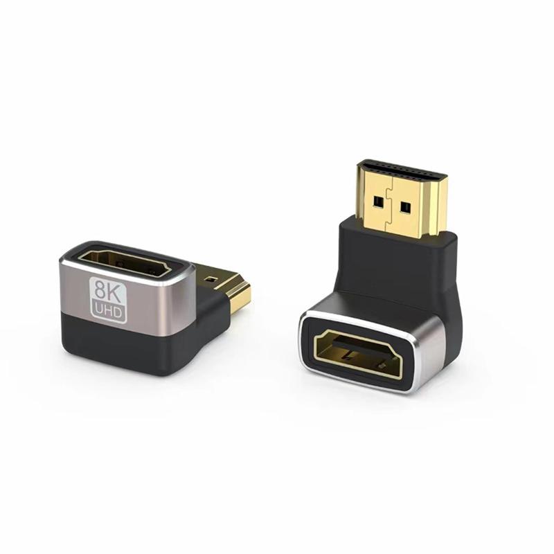 Akkerds HDMIオス-メスアダプタ HDMI2.1延長 8K/60Hz3D対応 アダプタHDMI高速メッキ【製品内容】HDMI 8 K 60 HZエルボ90度変換ヘッド2個入。【8 Kハイビジョン伝送】HDMI 2.1版をアップグレ...