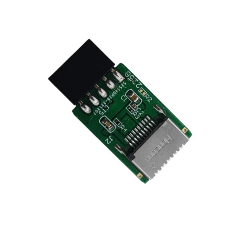 Jingelmall コンピュータのUSB2.0マザーボード、PCケース、Type-C 9PINオス-TYPE-Eメスアダプタ高品質のPCBは耐熱性と耐寒性を備え、変形することなく長期安定性を確保します。製品名：USB 9ピン - Type...