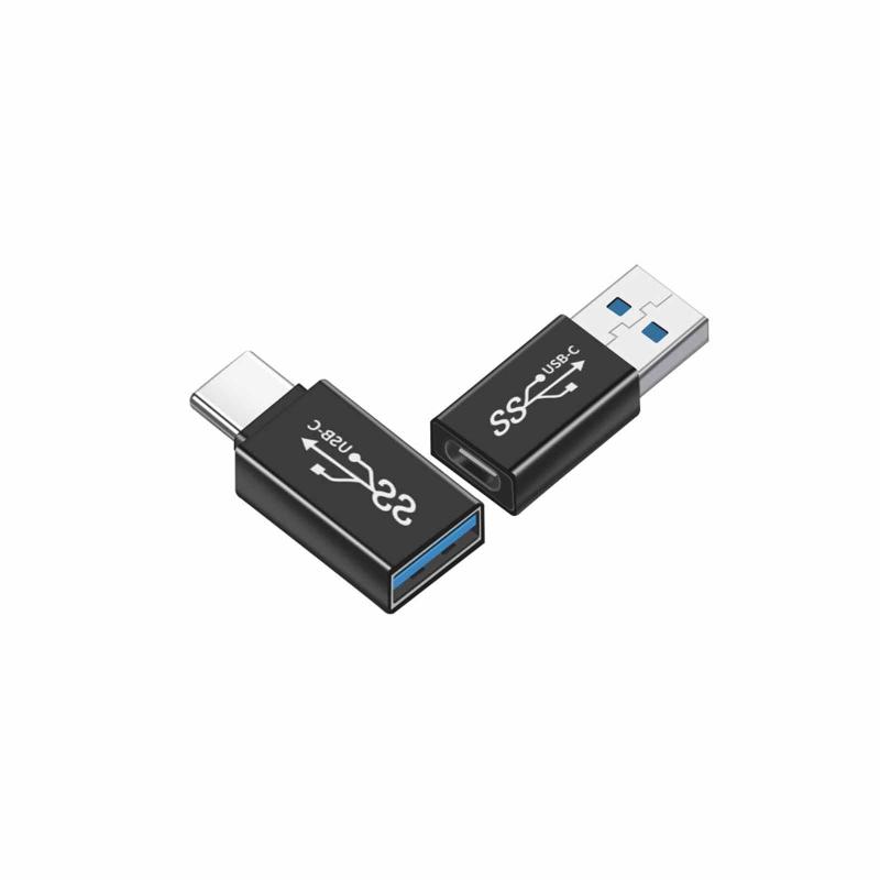 USB 3.0 Type-C/USB 変換アダプター 2個セット データ伝送 高速充電 軽量 コンパクト 多デバイス対応 ブラック【双方向変換 &amp; 高速データ転送】 Type-Cオス to USBメス、USBオス to Type-C...