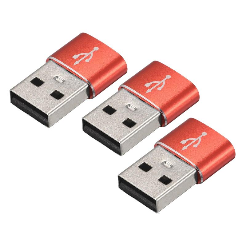 Rebower Us b C メス - Us b オス アダプター タイプ C - Us b コンバーター [携帯電話 タブレット コンピューター用] - レッド/3 個1-[優れた特徴]: 高速転送速度で、より安定したデータ転送機能と高い...