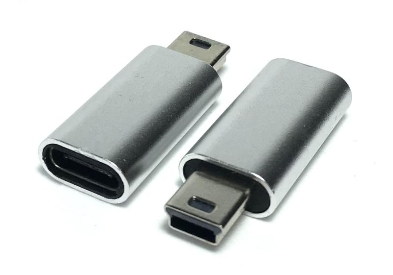 Access 【2個セット】 USB Type C (メス) to Mini USB (オス) アダプタ シルバー ケーブル接続 コンバーター タイプC から ミニUSB EC18SV-2PUSB C(メス) to ミニUSB(オス)の変換...