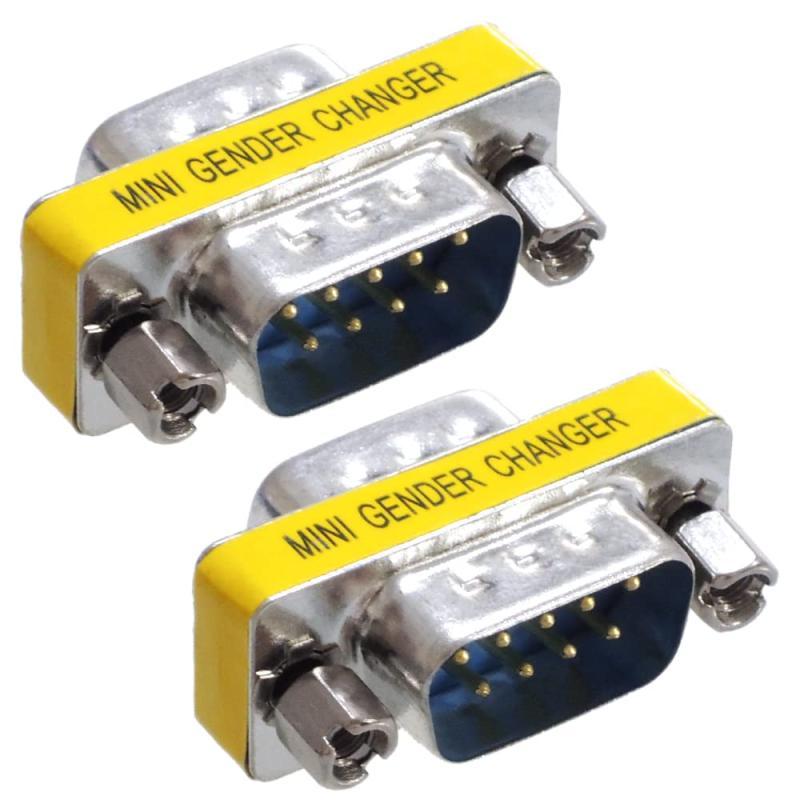 KAUMO DB9オス - DB9オス 小型コネクター (MINI GENDER CHANGER) 2個2個パックDB9 (D-sub9, RS-232) オス/オス端子の小型コネクタです。RS-232 9ピン/ Dサブ9ピン / DB9 ...