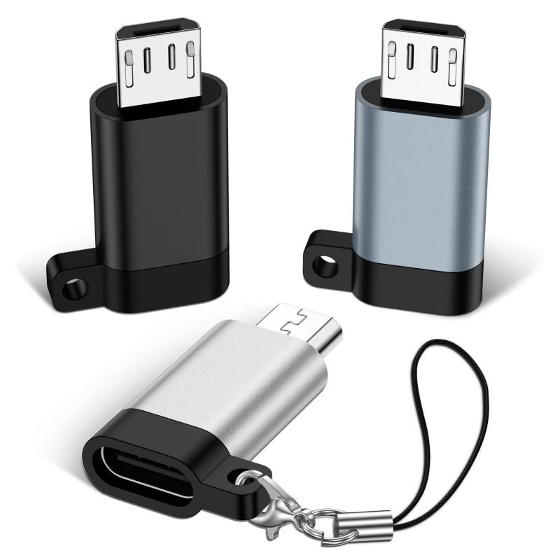 マイクロUSB変換アダプター タイプC Micro USB 変換アダプタ 3個入り Type C メス to Micro USB オス 変換コネクタ 充電とデータ転送 Galaxy、Nexus、Xperia、HUAWEI等Micro USB...