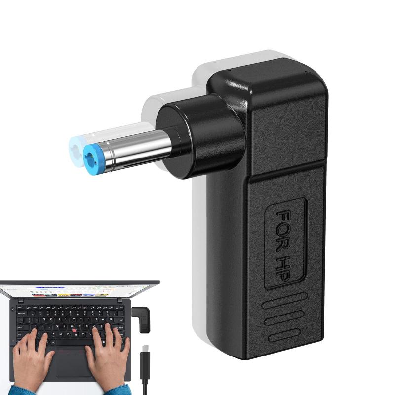 RuiMi タイプC USB-C 変換アダプター 入力 DC 4.5×3.0mm DC HP 専用 PD急速充電 高速データ転送 高耐久 P 4530HPプラグ (1個)入力：TYPE-C 65wの PD充電器，出力 : 4.5×3.0mm...